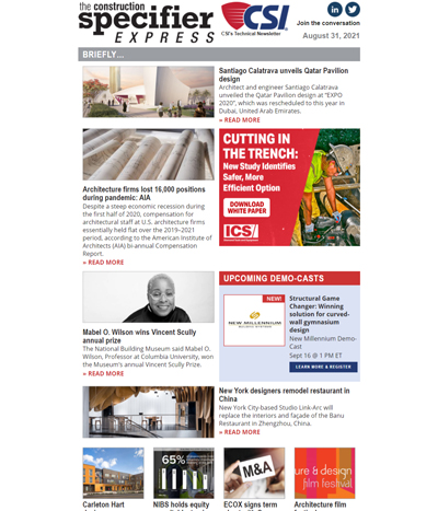 Test Ads - Construction Specifier