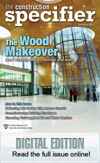 The Construction Specifier – December Issue is Now Available Online