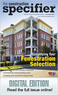 The Construction Specifier - December Issue is Now Available Online
