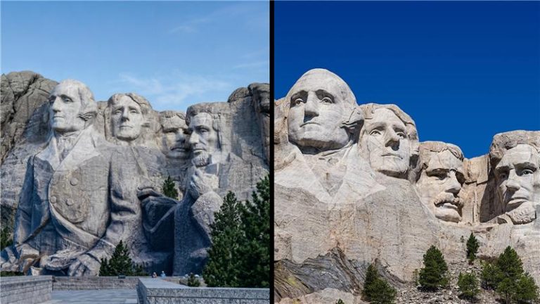 Mount Rushmore before and after - Construction Specifier